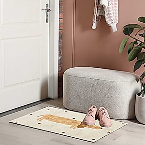 Scceatti Fluffy Rugs for Bedroom 3x2Feet Machine Washable Bedroom Rug Rugs Large Cute Dachshunds Rug Cute Living Room Bedroom Rug Bedside Puppy Blanket Kids Room Anti Fall Game Crawling Rug Washable