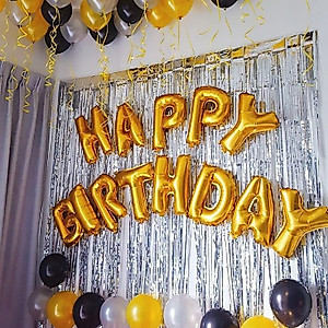 BBPOOL Silver Backdrop for Birthday 2 Pack 3.2ft x 8.2ft Silver Tinsel Streamers Foil Fringe Curtains for Bachelorette Party Decoration Baby Shower Birthday Party Decor