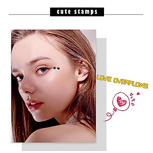 Black Liquid Eyeliner & Stamp Set - 4 PCs Winged Eyeliners and 4 Shapes Stamps, Dual ended 2-in-1 Eye Makeup Pen