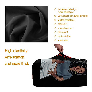 Hepmant Travel Suitcase Protector African American Woman Elastic Protective Washable Luggage Cover With Concealed Zipper Suitable For 18-32 Inch 【M (for 22-24 inch luggage)】