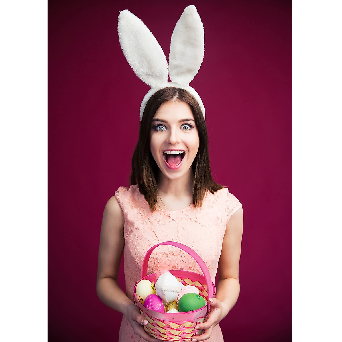 Easter Basket with Handle - Fill it with Your Favorite Stuffers - Let The Kids go Overboard with Egg Hunt