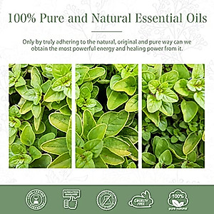 Oregano 3.38fl.oz Essential Oil, PHATOIL Pure Aromatherapy Oils for Diffuser, Humidifier, Relax, for Skin Care, Massage, Hair Growth, Soap, Candle, Bath Bombs Making(100ml)
