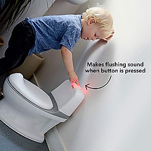 Nuby Potty, My Real Mini Size Toilet with Lid and Flush Sound, Potty Training Toilet for Toddlers