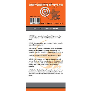 Perfect Strike Archery Circles and Dots Decals for Scope Lenses. Great for Practice or Competition. Perfect Strike Adhesive Backed Vinyl Decals. (Black)