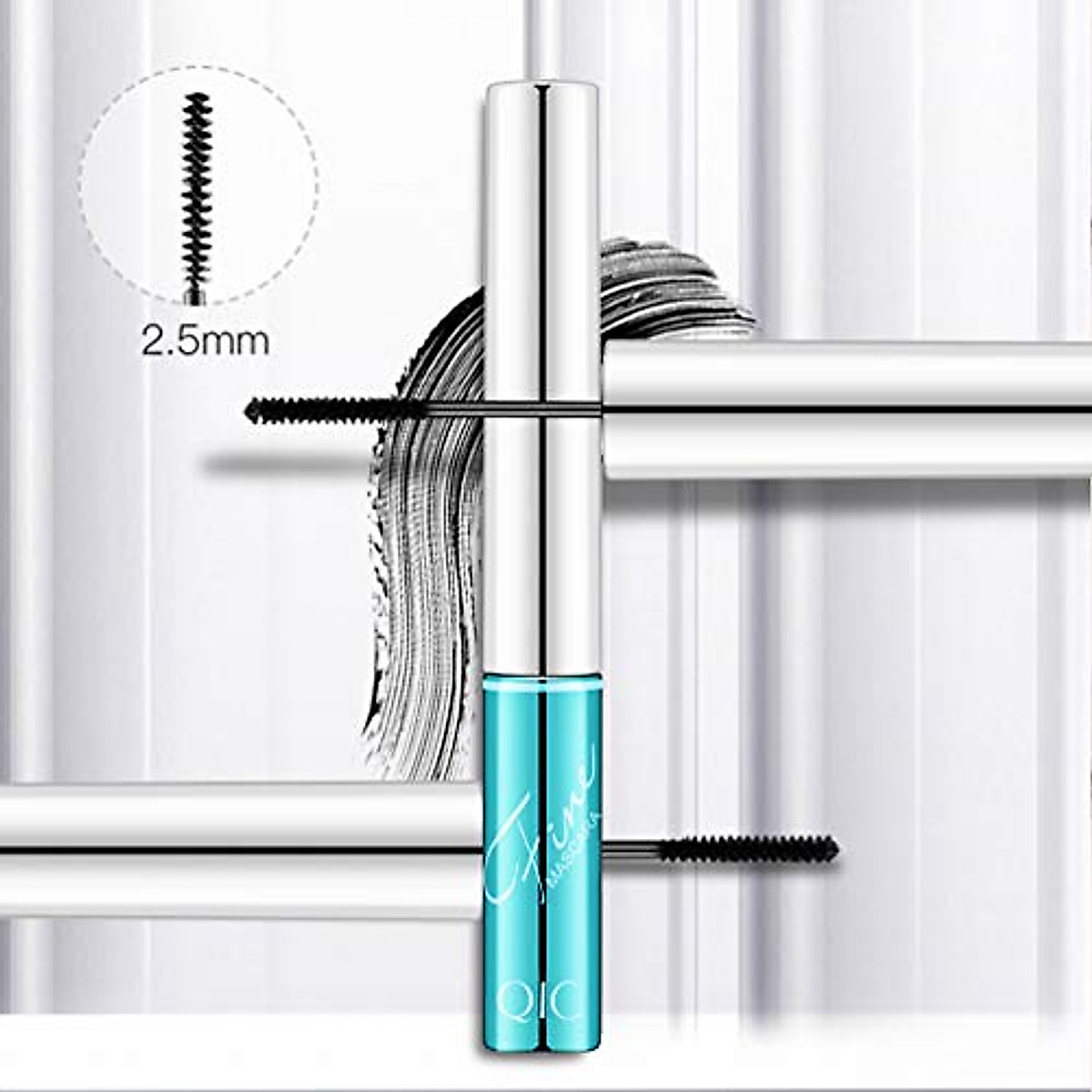 2PCS Ultra Fine Black Mascara,Skinny Mascara,Catching tiny eyelashes,No clumping(2.5mm Diameter)