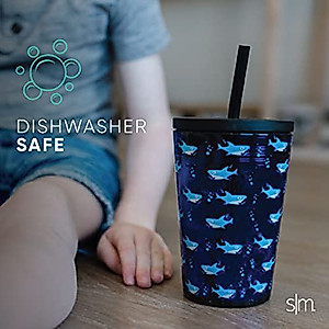 Simple Modern Toddler Cup Plastic BPA-Free Tritan Tumbler with Silicone Straw Lid | Reusable and Durable for Kids, Boys, Girls | Classic Collection | 12oz, Polka Play