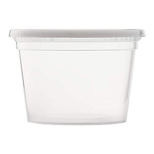 Karat FP-IMDC16-PP 16 oz 3.35"x 4.61"x 3" Deli Containers with Lids (Pack of 240)