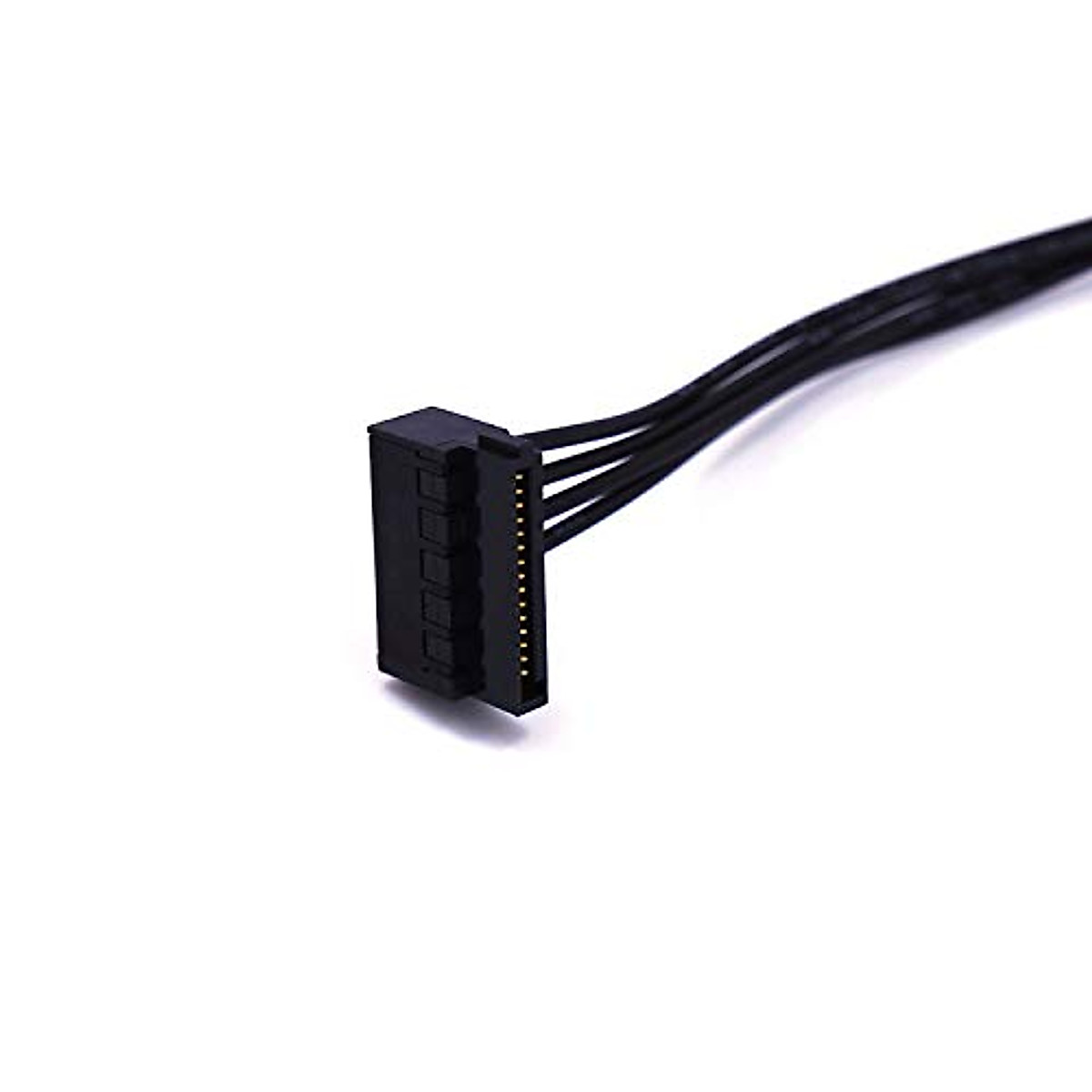 joleully BLUEXIN Motherboard ATX Mini 4-Pin to 2X Right-Angle 15-Pin SATA Hard Drive HDD Power Supply Adapter Cable(Mini 4 Pin to 2X SATA) for Lenovo 19-inch(48cm)