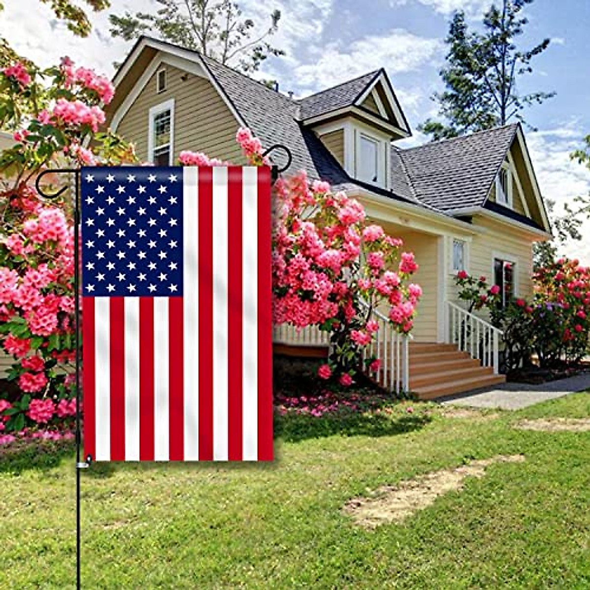 Anley Double Sided Premium Garden Flag, US Garden Flag - USA American United States July 4th Independence Day Patriotic Decorative Yard Flags - Weather Resistant & Double Stitched - 18 x 12.5 Inch