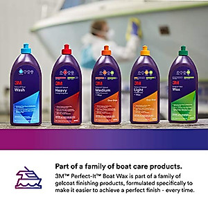 3M Perfect-It Boat Wax, 36113, 1 Quart, Contains Carnauba Wax, Protects against Weather and Oxidation, For Boats and RVs