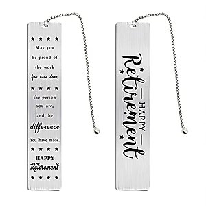 Jzxwan Retirement Gifts for Women Men 2023, Happy Retirement Bookmark for Coworker Librarian Teachers Nurses Mom Friends, Retired Gift
