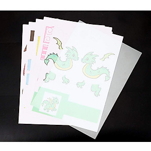 20 Sheets 3D Printer Drawing Molds Paper Stencils for 3D Printing Pen, 40 Patterns and a Clear Plate Set