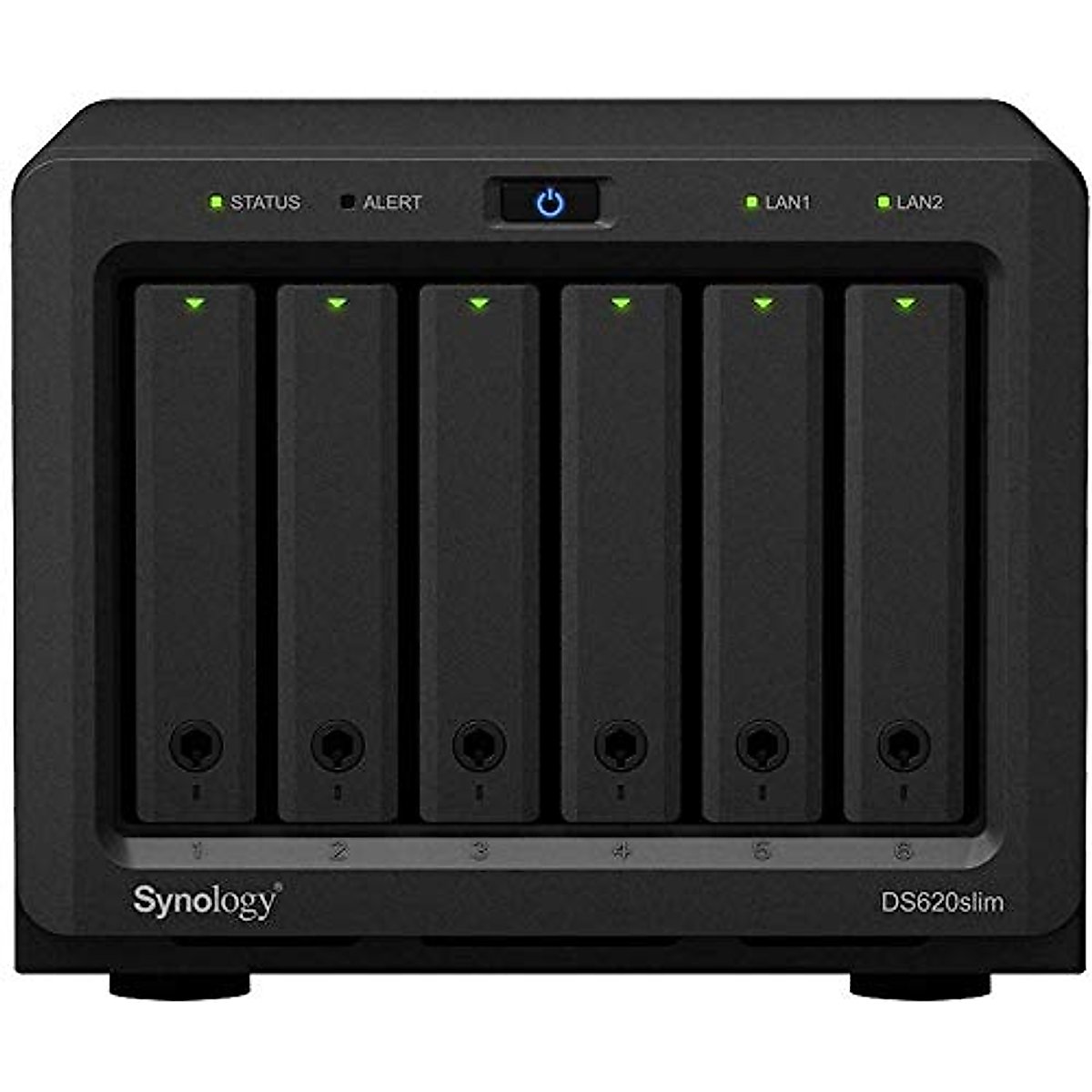 Synology DiskStation DS620slim iSCSI NAS Server with Intel Celeron Up to 2.5GHz CPU, 6GB Memory, 6TB (6 x 1TB) SSD Storage, DSM Operating System