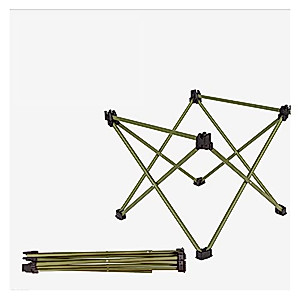 SUNESA Portable Picnic Table Outdoor Portable Folding Table Aluminum Alloy Barbecue Table Picnic Table Self-Driving Camping Aluminum Plate Table Army Green Foldable Camping Table