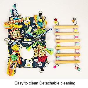 PANQIAGU Warm Parrot Bird Nest Hut Hammock Tent Parakeet Cage Bird Nest Snuggle Hut Bird Nest House Hanging Hammock Velvet Bird Cage Accessories Sleeping Bed for Small Medium Parrots Parakeets