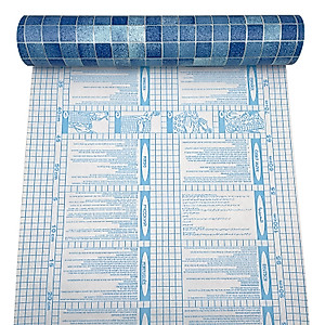 Yifely Blue Mosaic Furniture Paper Removable Shelf Liner Night Stand Sticker 17.7 Inch by 9.8 Feet