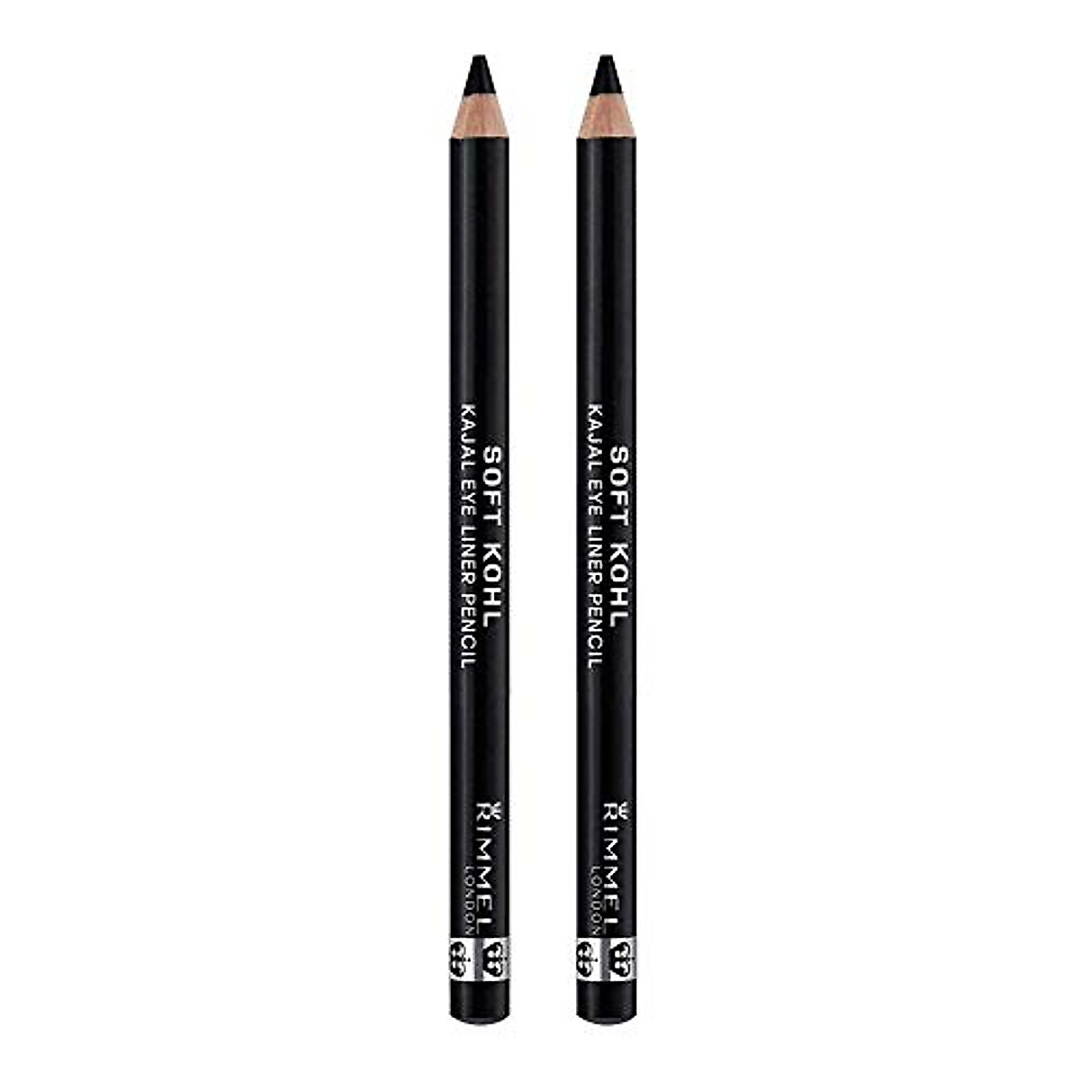 Rimmel Soft Kohl Kajal Eyeliner in Jet Black, 2 Count (Pack of 1)