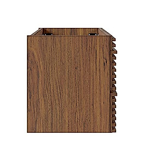 Modway Render 30" Wall-Mount Bathroom Vanity in Walnut - Sink Basin Not Included