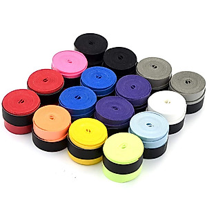 yeabwps 16 Pieces Tennis Badminton Racket Overgrips, Anti-Slip and Super Absorbent Sweat Tennis Racket Grip Tape