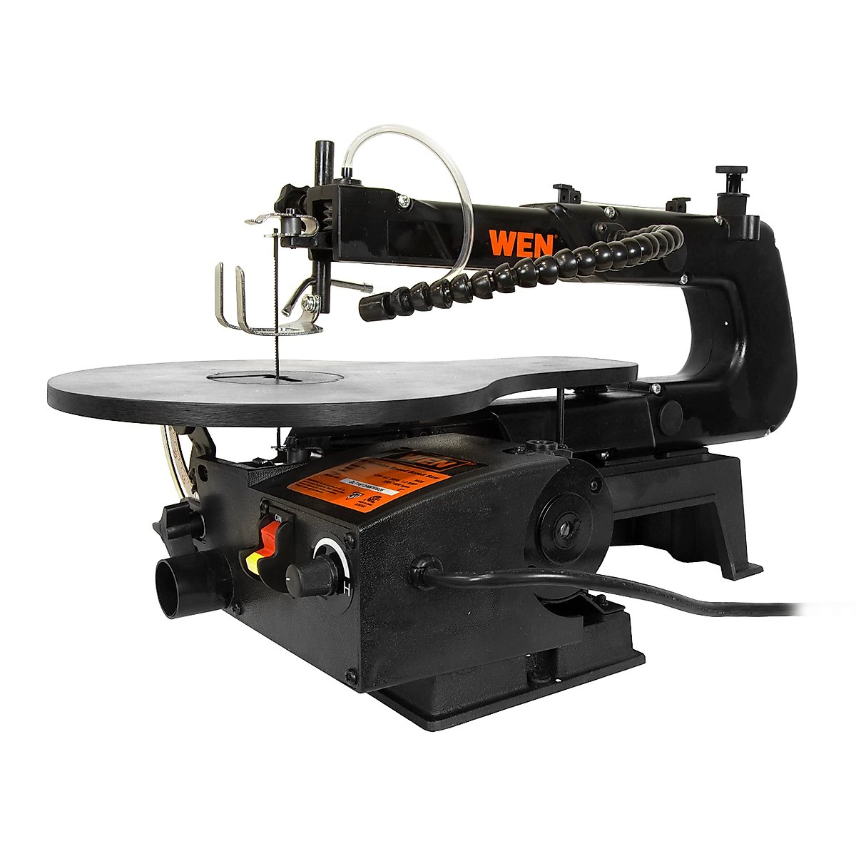 WEN 16-Inch Two-Direction Variable Speed Scroll Saw Bundle with Foot Pedal Switch