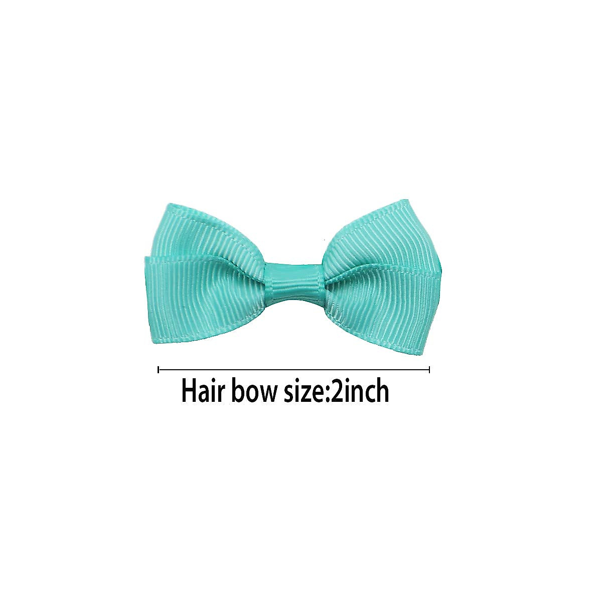 50PCS Tiny Baby Girls Hair Bows 2 Inch Grosgrain Ribbon Bows With Alligator Hair Clips Hair Barrettes Hair Accessories for Toddlers Kids Children Little Girls in Pairs