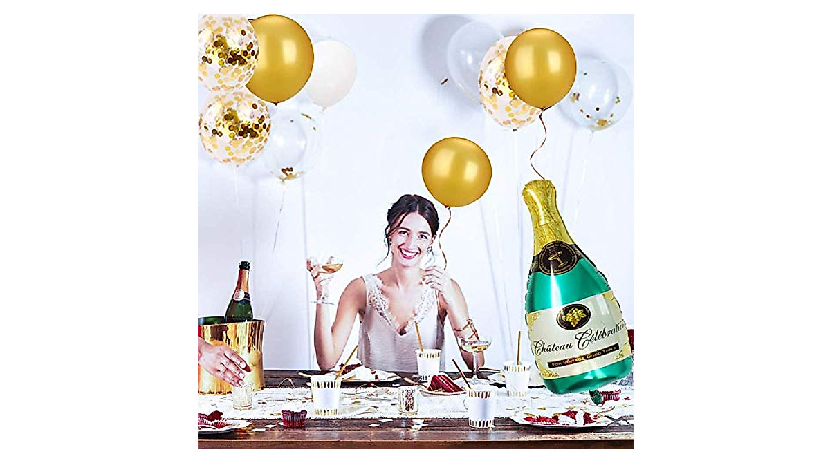Wine Party Decorations Set | Elegant Balloons & Banner for Celebrations
