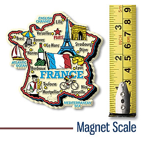 France Jumbo Country Map Magnet by Classic Magnets, Collectible Souvenirs Made in The USA