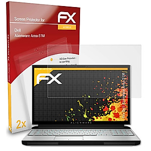atFoliX Screen Protector compatible with Dell Alienware Area-51M Screen Protection Film, anti-reflective and shock-absorbing FX Protector Film (2X)