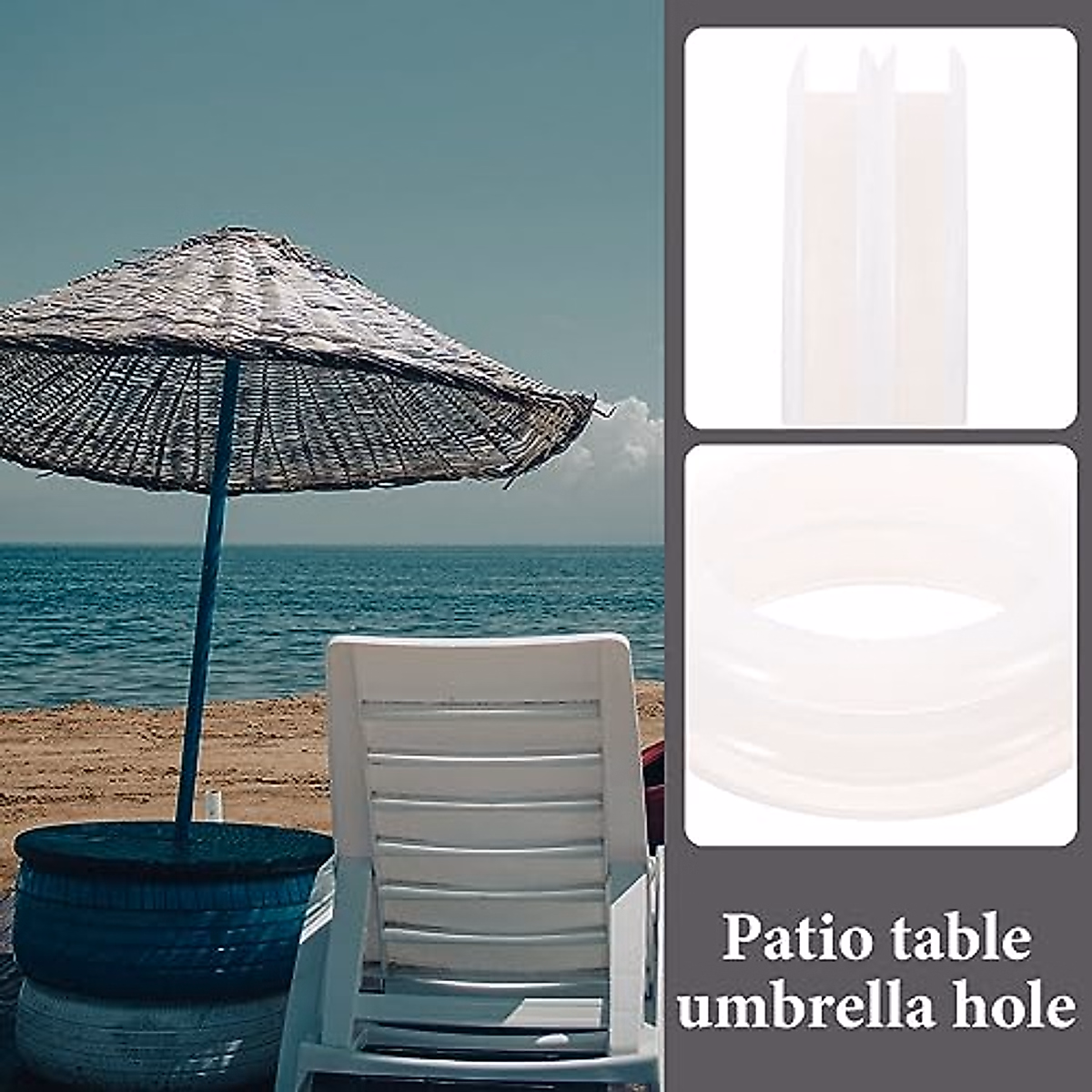Happyyami 2Pcs Patio Table Umbrella Hole Ring Silicon Rubber Umbrella Table Hole Ring Outdoor Silicone Umbrella Hole Rings Umbrella Hole Rings Umbrella Hole Ring