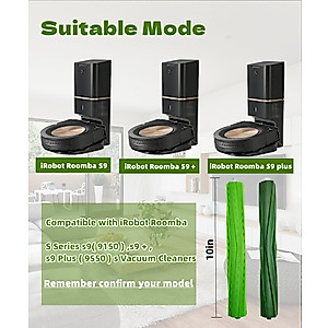 3 Set S9 Replacement Brushes Parts Fits For iRobot Roomba S9 (9150) S9+S9 Plus (9550) S Series Vacuum Cleaner,Vacuum Cleaner Rubber Roller Brushes