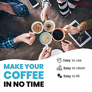 DeliBru Reusable K Cups for Keurig Supreme and K Supreme Coffee Maker - Pack of 4 [Red, Yellow, Green, Blue]