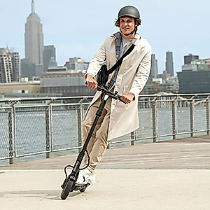 Jetson Eris Adult Electric Scooter - Includes Easy Folding Mechanism, LCD Display, Integrated Phone Holder, Reach Speeds up to 14 MPH, Range of up to 12 Miles, Ages 12+, Black, JERIS-BLK