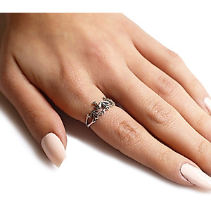 Sterling Silver Three Little Frogs Ring Size 8