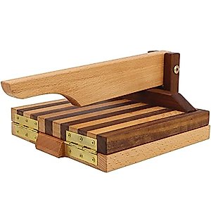 Upgrade Hardwood Tortilla Maker Hardwood Tortilla Maker - 8" Square Wood Flour Tortilla Press for Homemade Mexican Tortillas, Roti, Burritos, Taco and More, Natural Food-Grade wood (beech & Walnut) - Enjoy the Natural Taste