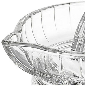 HIC Citrus Juicer Reamer with Handle and Pour Spout, Heavyweight Glass
