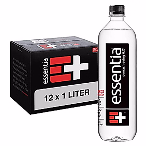 Essentia Bottled Water, 1 Liter, 12-Pack, Ionized Alkaline Water:99.9% Pure, Infused With Electrolytes, 9.5 pH Or Higher With A Clean, Smooth Taste