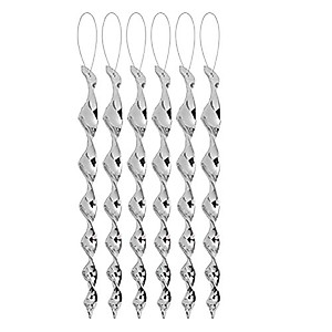 Happyyami 6Pcs Reflective Hanging Rod Shiny Rod for Birds Twisting Scare Rod Wind Twisting Rod Bird Reflective Rod Outdoor Shiny Rod for Garden