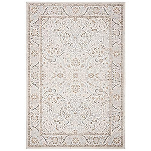 SAFAVIEH Isabella Collection 5'3" x 7'6" Cream/Beige ISA912A Oriental Non-Shedding Living Room Bedroom Dining Home Office Area Rug