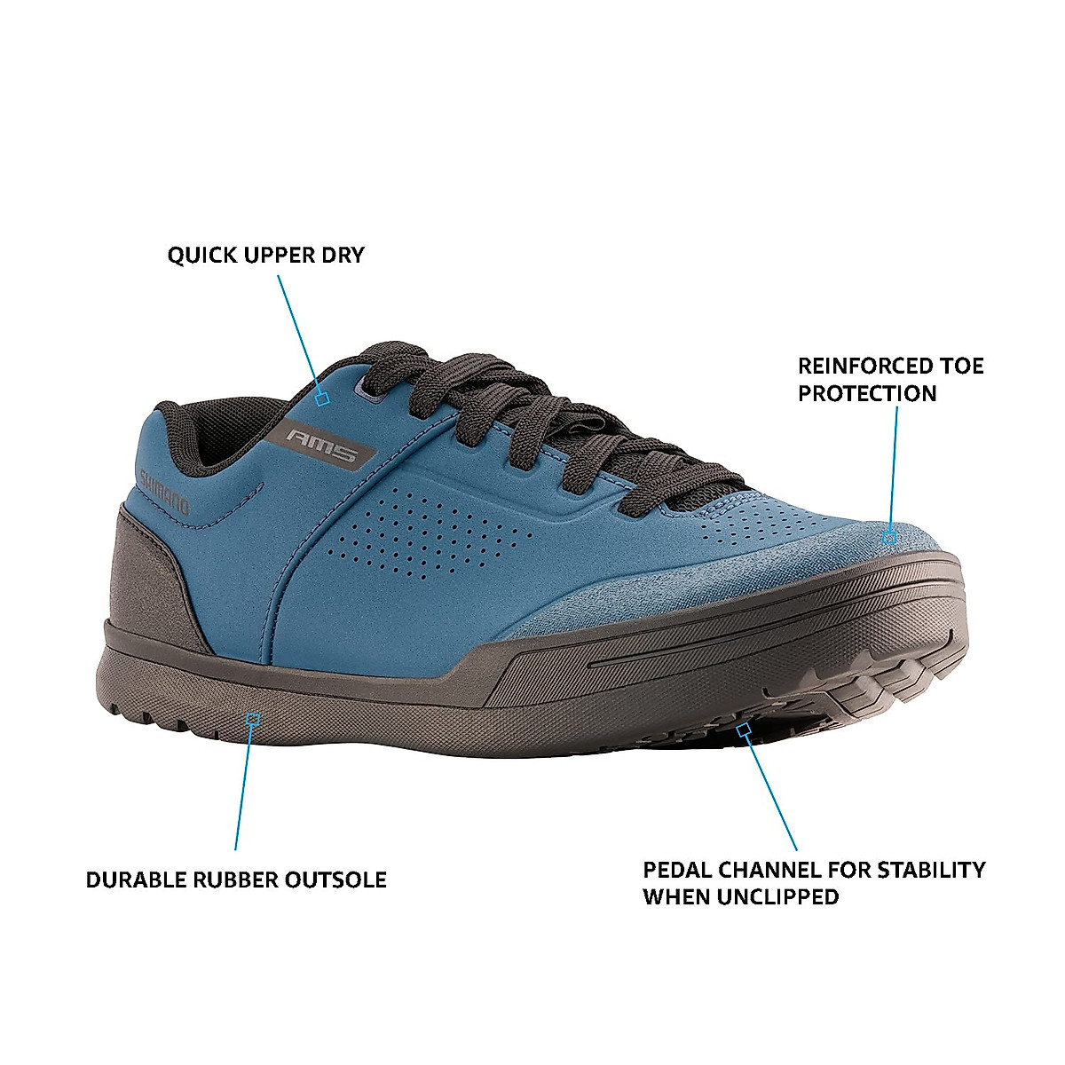 SHIMANO SH-AM503W Versatile Women’s SPD Mountain Biking Shoe, Aqua, 6.5-7