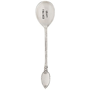 Mud Pie Farmhouse Mashed Potato Serving Bowl and Spoon Set, White