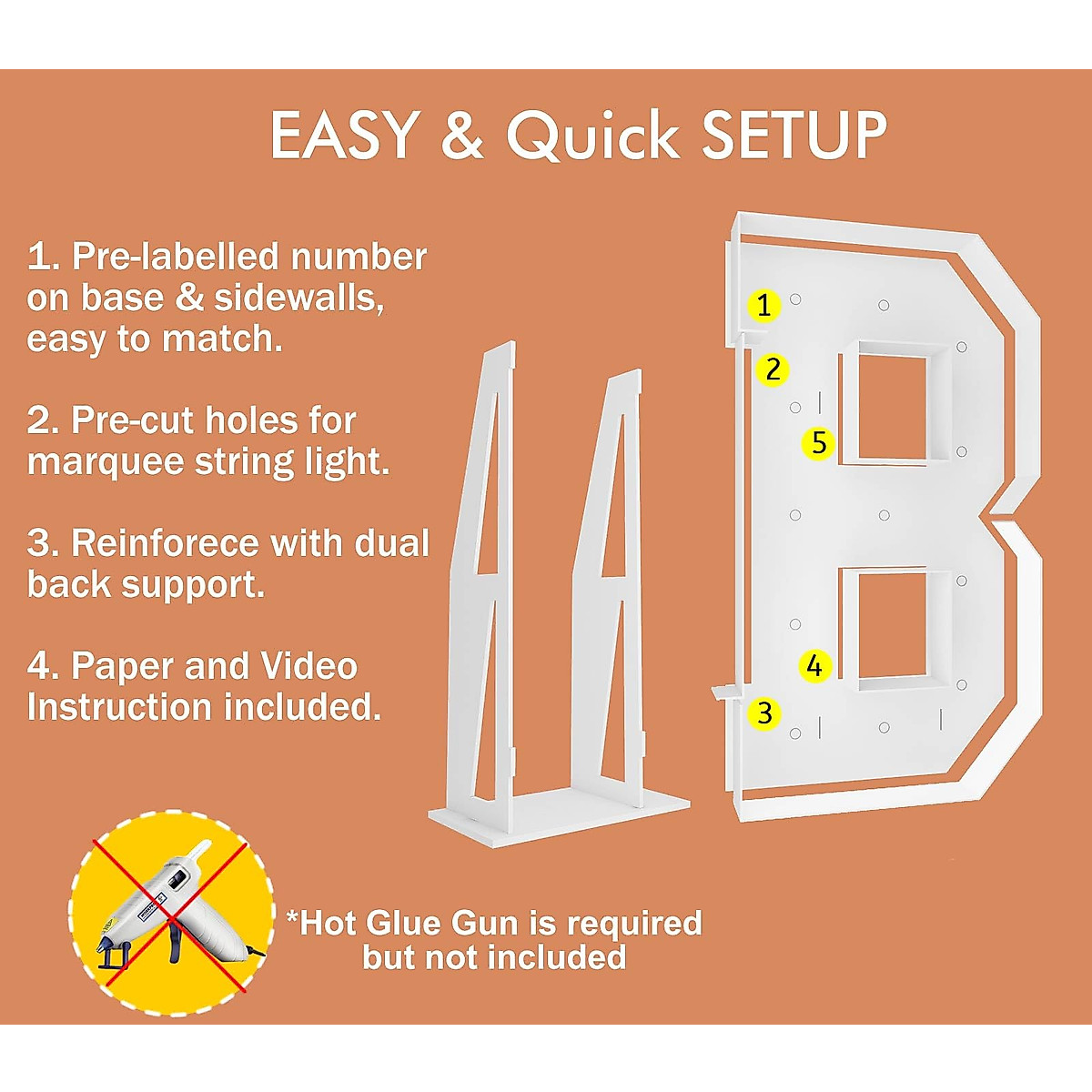 4FT Marquee Light Up Letters, Large Marquee Letters, Mosaic Balloon Frame Letters Big Letters for Engagement Wedding Decorations Birthday Party Backdrop Decor, Balloon Arch Kit Letter B