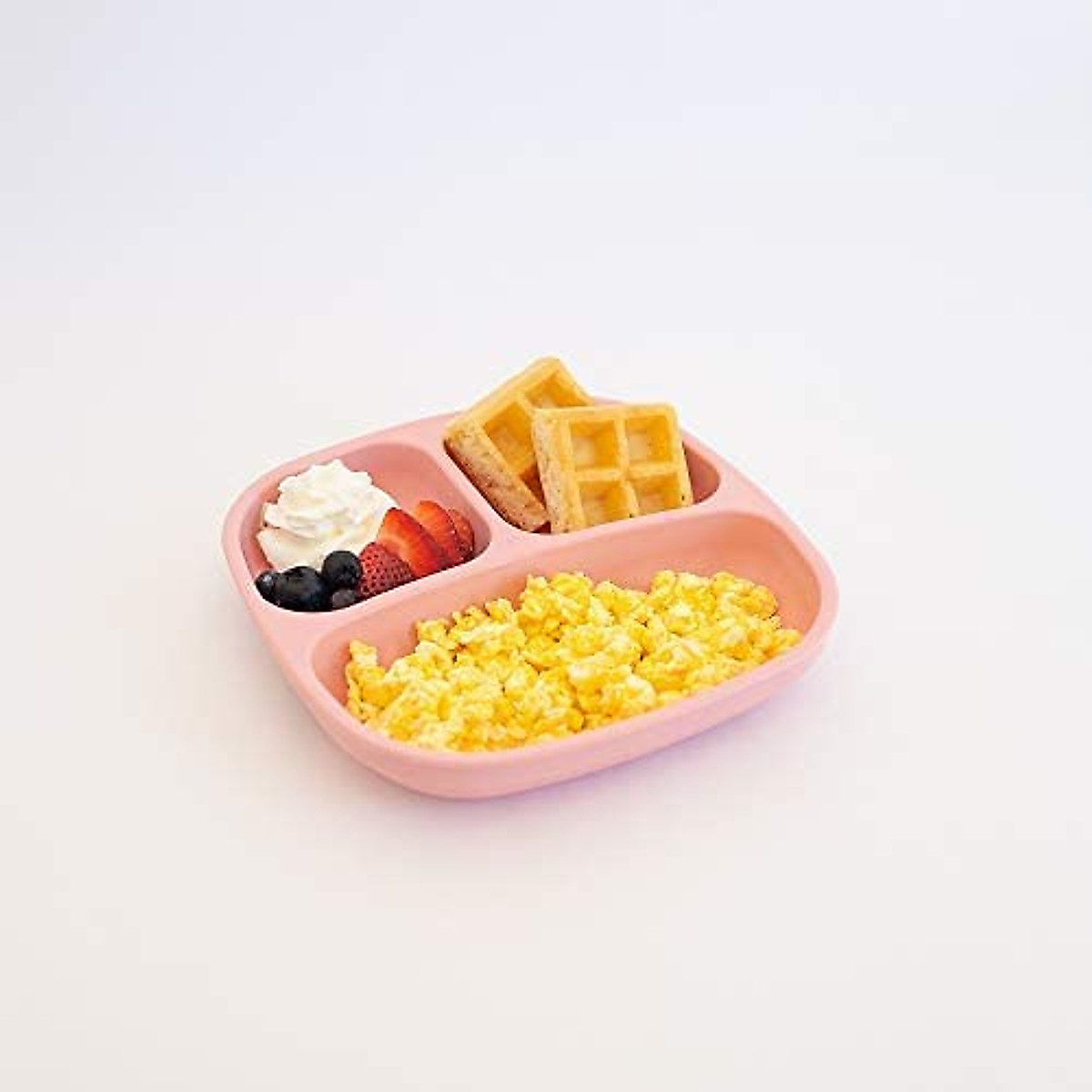 Re Play - 4 Pack 7.37" Divided Plates with Deep Sides for Baby, Toddler & Child Feeding | BPA Free | Made in USA from Eco Friendly Recycled Milk Jugs | A True Blue+ (Aqua, Sky, Navy, Teal)