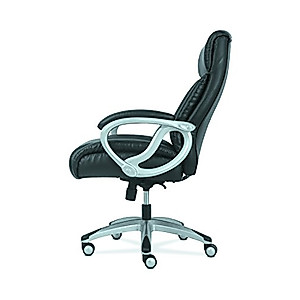 HON Sadie Big and Tall Leather Executive Chair, High-Back Computer/Office Chair, Black (HVST341)