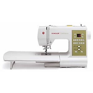 SINGER | Confidence 7469Q Computerized & Quilting Sewing Machine with Built-In Needle Threader, 98 Built-In Stitches - Sewing Made Easy, White