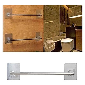 Towel Racks Towel Holder Shelf Bath Stainless Steel Bath Towel Holder Self Adhesive Wall Mounted Hanger Single Rod Organiser for Home Kitchen Bathroom