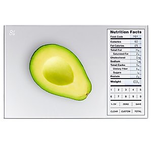 Nutrition Scale by Greater Goods, Food Grade Glass, Calorie Counting Scale, Meal Prep Scale, and Weight Loss Scale, Silver
