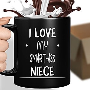 Bemrag Beak Novelty Gift For A Smart-ass Niece, Perfect For Aunt's Birthday - I Love My Niece, Funny Sarcastic Gag Quote On 11oz Ceramic Coffee Mug