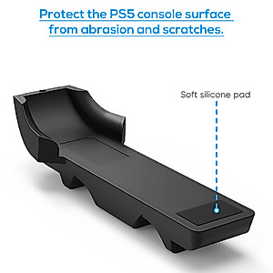Controller Charging Station for PS5 Charger Dock for Dualsense Installed on Console Top with 2.5H Dual Fast Charging and Safe Charging Circuit Compatible with PlayStation 5 Digital Edition/Ultra HD