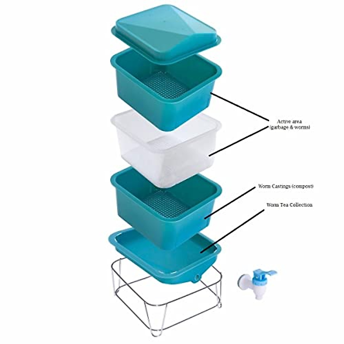 4-Tray Worm Compost Kit