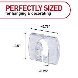 Command Indoor Mini Light Clips, Damage Free Hanging Light Clips with Adhesive Strips, No Tools Mini Wall Clips for Hanging Lights and Cables, 45 Clear Clips and 54 Command Strips